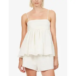 Dissh Casey Crinkle Cotton-blend Top