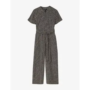 Whistles Checked Short-sleeve Woven Jumpsuit - Multi-coloured