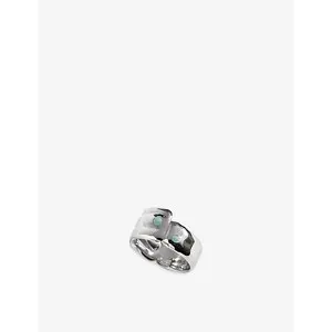 Monica Vinader Amaia Bold Sterling- And Amazonite Ring