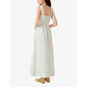 OMNES Tie-strap Cotton Maxi Dress