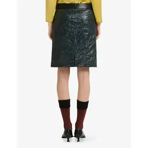 Marni Crinkled Taffeta Mini Skirt
