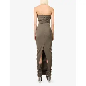 Rick Owens Bustier Tailored Wool-blend Maxi Dress