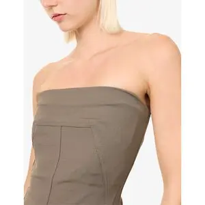 Rick Owens Bustier Tailored Wool-blend Maxi Dress
