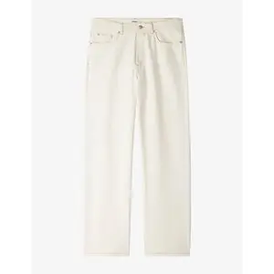 Sandro Straight-leg Relaxed-fit Denim Jeans - Ecru