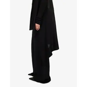 Rick Owens Draped Long Wool Cardigan