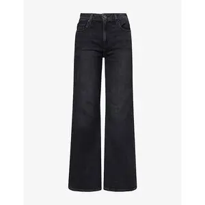 Paige Sofia Flared-leg Denim Jeans - Solstice Black