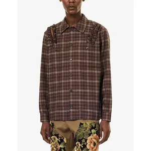 Simone Rocha Ruffled Slash-shoulder Cotton Shirt