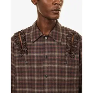 Simone Rocha Ruffled Slash-shoulder Cotton Shirt