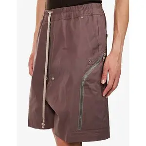 Rick Owens Bauhaus Zip Cotton Shorts