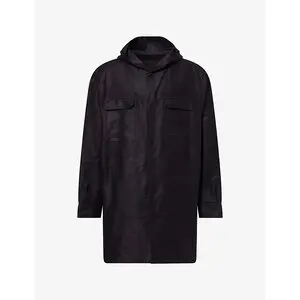 Rick Owens Longline Hooded Woven Shirt