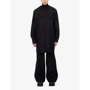 Rick Owens Longline Hooded Woven Shirt