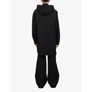 Rick Owens Longline Hooded Woven Shirt