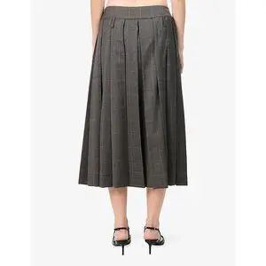 Simone Rocha Tailored Clip Wool Midi Skirt