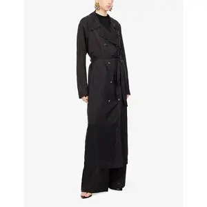 Dries Van Noten Rolana Stripe-pattern Cupro Trench Coat