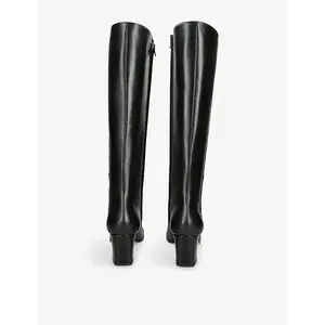 Valentino Garavani Vlogo Heeled Knee-high Leather Boots