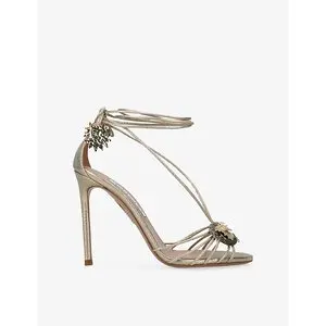 AQUAZZURA Night Stars Flat Leather Sandals