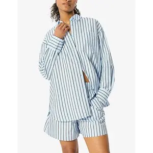 Whistles Striped Cotton-blend Oversized Shirt
