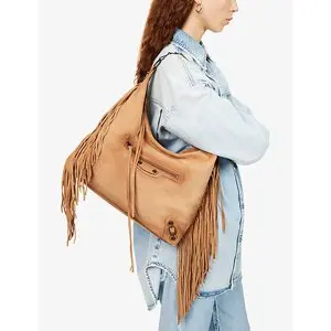 Balenciaga Le City Hobo Medium Suede Shoulder Bag