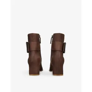 Rodo Tilly 55 Buckled Leather Ankle Boots - Brown