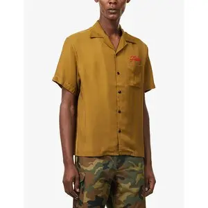 AUSTIN POST Bowling Brand Embroidered Woven Shirt