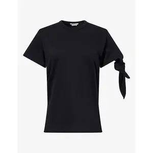 JW Anderson Sleeve Knot Brand-logo Cotton T-shirt - Black