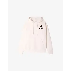 Sandro Floral-print Relaxed-fit Cotton Hoody - Ecru