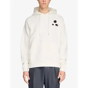 Sandro Floral-print Relaxed-fit Cotton Hoody