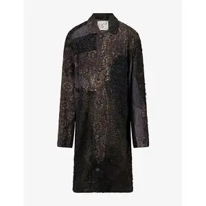 By Walid Embroidered Woven Coat - Dark