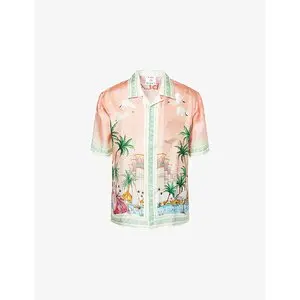 Casablanca Ethereal Printed Silk Shirt - Pink