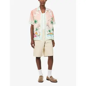 Casablanca Ethereal Printed Silk Shirt - Pink