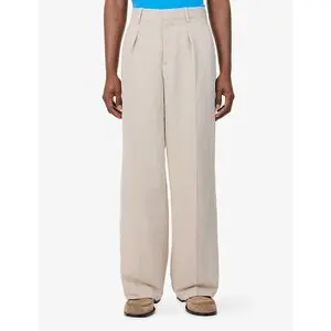 JW Anderson Pleated Wide-leg Cotton Trousers