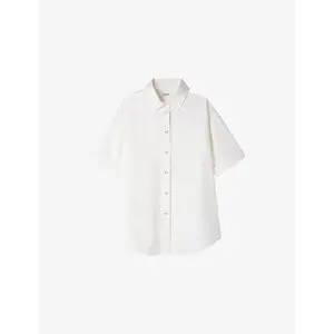 Sandro Oversized Pleated-back Woven Shirt - Ecru