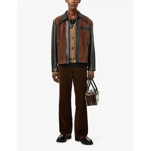 Marni Contrast Zip-up Leather Jacket