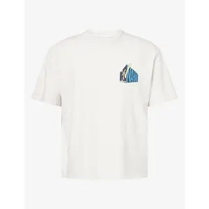 NAHMIAS Tv Logo-print Boxy Cotton T-shirt - White