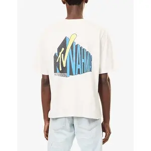 NAHMIAS Tv Logo-print Boxy Cotton T-shirt