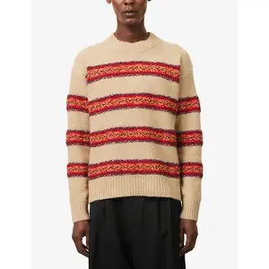 Dries Van Noten Master Striped Alpaca And Wool-blend Jumper