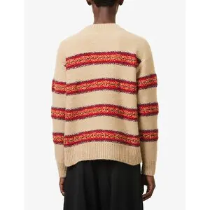Dries Van Noten Master Striped Alpaca And Wool-blend Jumper