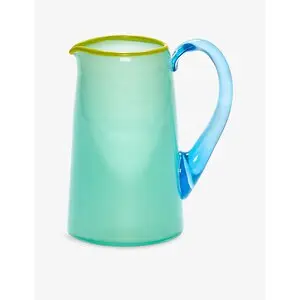 GATHER GLASS Miami Glass Milk Jug Soft Blue