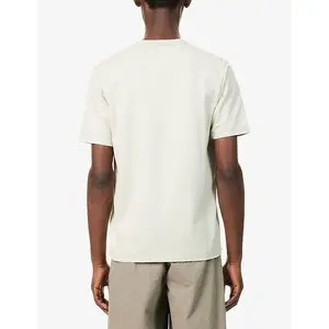 C.P. COMPANY Brand-embroidered Cotton T-shirt - Silver Birch