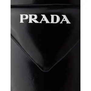 Prada Brushed Leather Ballerina Slingbacks
