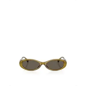 Chanel Oval-frame Acetate Sunglasses - Green