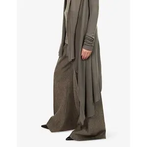 Rick Owens Draped Long Wool Cardigan