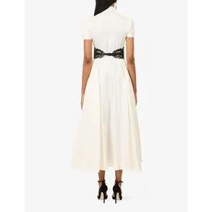 Mona Alshebil Gathered Belted Cotton Maxi Dress