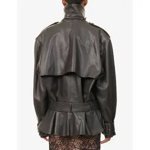 ROTATE BY BIRGER CHRISTENSEN Relaxed-fit Leather Biker Jacket
