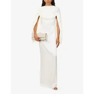 Stella McCartney Draped Cape Satin-crepe Gown