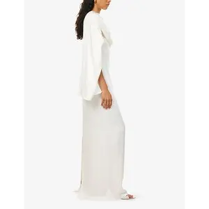 Stella McCartney Draped Cape Satin-crepe Gown