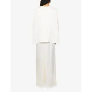Stella McCartney Draped Cape Satin-crepe Gown