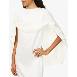 Stella McCartney Draped Cape Satin-crepe Gown
