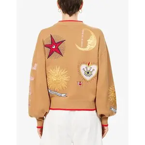 NEVER FULLY DRESSED Mystical Embroidered Knitted Cardigan