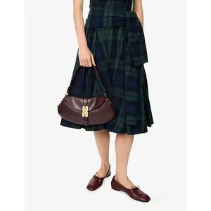 GANNI B-kat Leather Shoulder Bag - Chicory Coffee